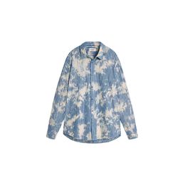 Desigual Button Up Shirt male size XL Light blue / White