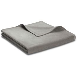 Biederlack Wohndecke &raquo;Unicolour&laquo; in vielen Farben grau Baumwolle, Polyacryl, Polyester B/L: 150cm x 200cm
