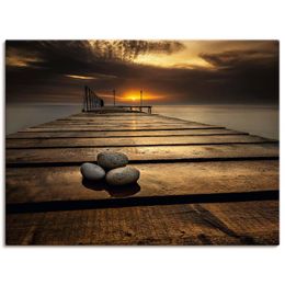 Artland Wandbild &raquo;Sonnenaufgang am Schwarzen Meer&laquo; Sonnenaufgang & -untergang 1 Stk. tlg. als Leinwandbild, Poster in verschied. Gr&ouml;&szlig;en braun Leinwand B/H/T: 