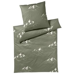 Elegante Bettw&auml;sche &raquo;Mountain Top&laquo; 2 Stk. angenehmes Hautgef&uuml;hl Mako-Satin, Obermaterial: 100% Baumwolle B/L: 135cm x 200cm, 1 Stk., 1 Stk., Mako-Satin, B/L: 