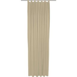 Adam Vorhang &raquo;Uni Collection light&laquo; Schlaufen 1 Stk. tlg. aus 100% Bio-Baumwolle beige Baumwolle (Bio-Baumwolle) 345cm, Schlaufen, 142cm