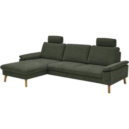 Die PlanBar Ecksofa &raquo;PP-LA24075 L-Form, Breite 286 cm&laquo; opt. mit Kopfst&uuml;tzen, Schlaffunktion, mot. Ottomane, Sitztiefenverst. 100% recyceltes Polyester