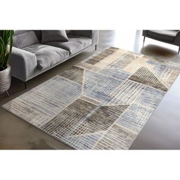 Obsession Teppich &raquo;Avantgarde 104&laquo; rechteckig 8 mm H&ouml;he modernes Design, waschbar, In- und Outdoor, Balkon, Terrasse grau Polyester B : 80cm 1 Stk., 8mm, L: 