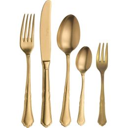 Pinti Inox PINTINOX Besteck-Set &raquo;Settecento Alchemique&laquo; Optik Bronze SW PVD Beschichtung gold Edelstahl 18/10 30 tlg.