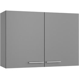 Optifit H&auml;ngeschrank &raquo;Lilly&laquo; Breite 100 cm, 2 T&uuml;ren, 4 Einlegeb&ouml;den grau Holzwerkstoff B/H/T: 100cm x 70,4cm x 34,6cm, T&uuml;ren: 2 Stk.