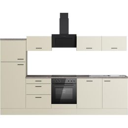 KOCHSTATION K&uuml;chenzeile &raquo;KS-Sion&laquo; Breite 300 cm, schnelle Montage mit OPTIsnap, wahlweise mit E-Ger&auml;ten B/H/T: 300cm x 186cm x 60cm, ohne E-Ger&auml;te