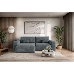 OTTO home Ecksofa &raquo;MATTS Schlafsofa mit Bettkasten, Ma&szlig;e B/T/H: 265/159/89 cm&laquo; L-Form mit Recamiere rechts oder links, hoher Sitzkomfort grau 100% 