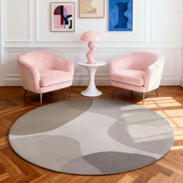 Ted Baker Wollteppich &raquo;Clarissa, auch in rund&laquo; 11 mm H&ouml;he Wolle, Abstrakt, Natur, Wohnzimmer, Schlafzimmer, Modern, Geometrisch grau Wolle &Oslash; 160cm 1 Stk., 11mm,