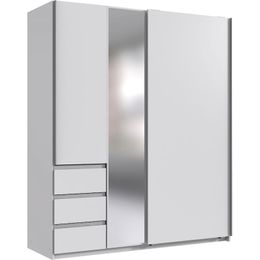 wimex Schwebet&uuml;renschrank &raquo;Stade, B: 168cm, inkl. Spiegel und von au&szlig;en bedienbaren Schubladen&laquo; mit von au&szlig;en bedienbaren Schubk&auml;sten Holzwerkstoff Wei&szlig;, B/