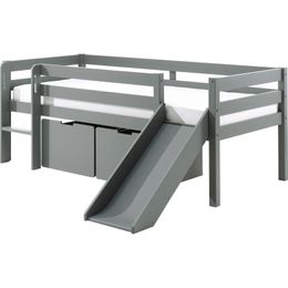 Vipack Spielbett &raquo;Pino, Kiefer massiv, mit Rolllattenrost, 2 Rollboxen, Made in Europe&laquo; B/H/T ca. 207,6x83x175cm, inkl. Leiter, Absturzschutz und Rutsche, 