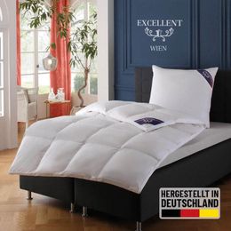 EXCELLENT Daunenbettdecke &raquo;Wien, Bettdecken f&uuml;r Sommer und Winter, Decke&laquo; extrawarm F&uuml;llung 90Daunen10Federn 1 Stk. tlg. Bettdecke 135x200 cm, made in Germany, 
