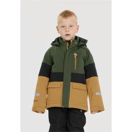 ZIGZAG Jungen Skijacke "Taylora", gr&uuml;n, Gr. 128, mehrfarbig, 90% Polyester, 10% Elasthan, Jacken, mit wind- und wasserdichter TPU-Membran