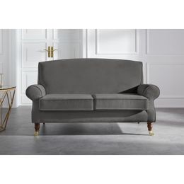 Home Affaire 2-Sitzer &raquo;Rennes&laquo; in Samtoptik oder Baumwoll-Mix grau Samtoptik (100% Polyester);Baumwollmix (50% Baumwolle, 50% Polyester) B/H/T: 160cm 