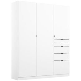 Rauch Dreht&uuml;renschrank &raquo;Kleiderschrank Schrank Garderobe W&auml;scheschrank Ankleide ONTARIO&laquo; Breiten 136/181 cm, mit 5 Schubladen in unterschiedlichen 