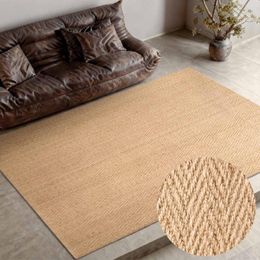 Villeroy & Boch Teppich &raquo;Mirabelle&laquo; rechteckig 10 mm H&ouml;he Jute, Natur, Wohnzimmer, Esszimmer, Schlafzimmer, Fischgr&auml;tendesign beige Jute B : 200cm 1 Stk., 10mm, L: 
