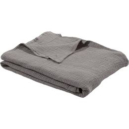 LeGer Home by Lena Gercke Wohndecke &raquo;HEVIN&laquo; Tagesdecke im Baumwoll-Crinkle-Effekt, Musselin, Kuscheldecke grau Baumwolle B/L: 280cm x 250cm