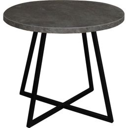 M&auml;usbacher Couchtisch &raquo;Couchtisch rund&laquo; Couchtisch rund Durchmesser 60cm, Metallgestell schwarz B/H/T: 50,5cm, Couchtisch Rund,Untergestell D