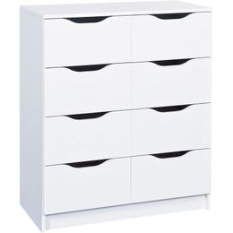 Inter Link Kommode &raquo;Westphalen&laquo; Breite 80 cm wei&szlig; MDF B/H/T: 80cm x 91cm x 40cm, 8 Stk.