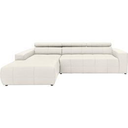 DOMO collection Ecksofa &raquo;BRANDON 289x177x80 cm, whlw. mit Sitztiefenverstellung, L-Form&laquo; mit Kopfteilverstellung, wahlweise Sitztiefenverstellung, L-