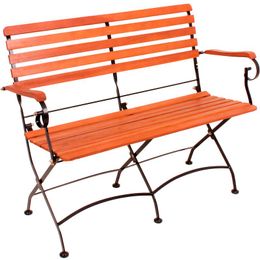Garden Pleasure Gartenbank &raquo;Wien&laquo; braun Holz, Stahl B/H/T: 116cm x 89cm x 58cm