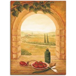 Artland Leinwandbild &raquo;Fensterblick&laquo; Fensterblick 1 Stk. tlg. auf Holzrahmen gespannt braun Leinwand B/H/T: 30cm x 40cm, Leinwandbild Fensterblick Hochformat, 