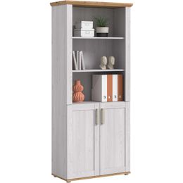 Home Affaire Aktenschrank &raquo;COSENZA, H&ouml;he, 193 cm, 2 T&uuml;ren, 5 F&auml;cher, 4 Fachb&ouml;den&laquo; in Landhausoptik, mit weiteren Artikel der Serie kombinierbar, 