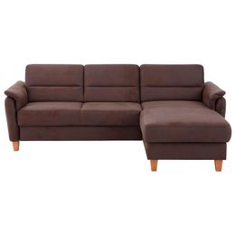 Home Affaire Ecksofa &raquo;Palmera L-Form, B: 244 cm - OTTO. Verl&auml;ssliche Qualit&auml;t.&laquo; optional Schlaffunktion & Bettkasten, Federkern braun 100% Polyester;