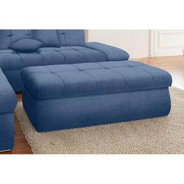 DOMO collection Hocker &raquo;NMORIC&laquo; mit Stauraumfach, auch in Cord blau Chenille (85% Polyester, 15% Acryl);Luxus-Microfaser (100% Polyester);Struktur ( 