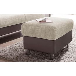 Trendmanufaktur Hocker wahlweise mit komfortablem Federkern, frei im Raum stellbar braun 100% Polyester B/H/T: 67cm x 46cm x 53cm, Kunstleder SOFTLUX 