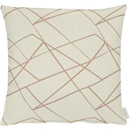 Apelt Dekokissen &raquo;Vio&laquo; Kissenh&uuml;lle ohne F&uuml;llung, 1 St&uuml;ck beige Leinen, Polyester B/L: 46cm x 46cm, 1 Stk.