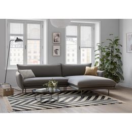OTTO home Ecksofa &raquo;Stine L-Form&laquo; Besonderes Design durch Kissenoptik und Keder grau Struktur (100% Polyester);Struktur weich (85% Polyester/15% Nylon)