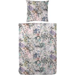 Primera Bettw&auml;sche &raquo;Mako-Satin Bettw&auml;sche Levin&laquo; 2 Stk. mit extravaganten Blumen-Prints wei&szlig; Mako-Satin, Obermaterial: 100% Baumwolle B/L: 135cm x 200cm, 1 