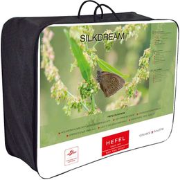 Hefel Naturfaserbettdecke &raquo;Silk Dream&laquo; extraleicht 1 Stk. tlg. wei&szlig; Bezug: 100% Baumwolle. F&uuml;llung: 100% Seide B/L: 155cm x 220cm, extraleicht
