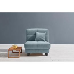 ell+ell ell + ell Schlafsofa &raquo;Tilda&laquo; Breite 85 cm, inkl. 1 Zierkissen blau 100% Polyester B/H/T: 85cm x 90cm x 100cm, Flachgewebe, PUR-Schaumstoff, ohne 