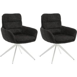 Home Affaire Esszimmerstuhl &raquo;Taragona&laquo; (Set) 2 Stk.mit unterschiedlichen Beingestellen, Holz oder Metall grau Metall B/H/T: 88cm x 63cm, 2 Stk., 2er 