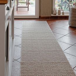 Wecon Home Teppich &raquo;Miami Beach , auch als L&auml;ufer und Rund&laquo; rechteckig 5 mm H&ouml;he In- & Outdoor Teppich, wetterfest, modernes Rauten Muster, Balkon 