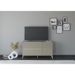 set one by Musterring Lowboard &raquo;Reno&laquo; 1 Stk. tlg. Mit Winkelfu&szlig; in diversen Farben, 78 cm H&ouml;he & Farbauswahl beige Glas, Holzwerkstoff B/H/T: 137cm x 