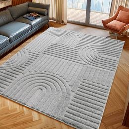 Ayyildiz Teppiche Teppich &raquo;ART 1121, auch als L&auml;ufer und in Rund erh&auml;ltlich&laquo; rechteckig 20 mm H&ouml;he Boho Design, 3D Optik, Struktur Hoch Tief, skandinavisch, Wohnzimmer 