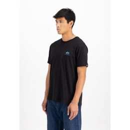 Herren T-Shirt "Basic T-Shirt SL", schwarz, Gr. XL, Alpha Industries, Obermaterial: 100% Baumwolle, Shirts