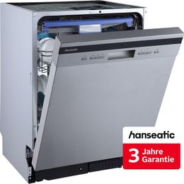 Hanseatic Unterbaugeschirrsp&uuml;ler &raquo;HGU6082D14J7735EI&laquo; 14 Ma&szlig;gedecke inkl. 3 Jahre Herstellergarantie silber Startzeitvorwahl erm&ouml;glicht dir, den Sp&uuml;lvorgang 