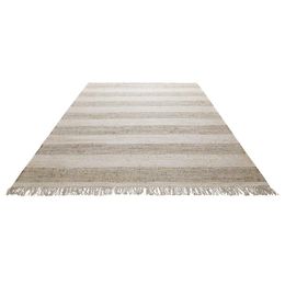 Teppich &raquo;Virgil&laquo; rechteckig 4 mm H&ouml;he Naturfaser Teppich aus 80% Jute 20% Baumwolle, mit Fransen, Wohnzimmer braun Jute B : 160cm 1 Stk., 4mm, L: 