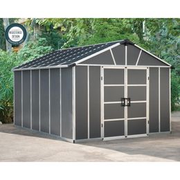 Ger&auml;tehaus &raquo;Yukon&laquo; mit lebenslang widerstandsf&auml;higen Wandpaneelen grau Aluminium, Kunststoff, Polycarbonat (PC) Einheitsgr&ouml;&szlig;e
