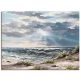 Artland Leinwandbild &raquo;Ungemessene H&ouml;hen&laquo; Gew&auml;sser 1 Stk. tlg. auf Holzrahmen gespannt blau Leinwand B/H/T: 60cm x 45cm, Leinwandbild Gew&auml;sser Querformat, 1 