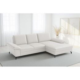 Sit & More sit&more Ecksofa &raquo;Chelsea L-Form, B: 264 cm, Leder, inkl. Sitztiefen-&Armteilverstellung&laquo; optional mit Schlaffunktion und Bettkasten B/H/T: 264cm x 