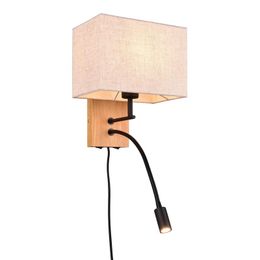 Trio Leuchten LED Wandleuchte &raquo;NILAM, Wandlampe exkl 1xE27 max 28W mit LED Leselicht 3,1W warmwei&szlig;&laquo; E27 LED-Board 1 Stk. warmwei&szlig; - kaltwei&szlig; 