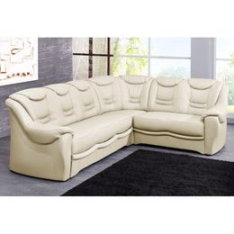 Sit & More sit&more Ecksofa &raquo;Bansin L-Form&laquo; wahlweise mit Schlaffunktion wei&szlig; Luxus-Microfaser ALTARA NUBUCK (100% Polyester);SOFTLUX -Kunstleder;NaturLEDER (