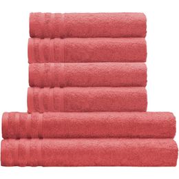 Kleine Wolke Handtuch Set &raquo;Royal, 6 St&uuml;ck (4 Handt&uuml;cher 50/100 cm + 2 Duscht&uuml;cher 70/140 cm)&laquo; Set 6 Stk. Frottier Uni Farben, mit Bord&uuml;re, weich, in verschiedenen 