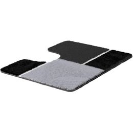 Batex WC-Vorleger &raquo;Enema&laquo; H&ouml;he 20 mm rutschhemmend beschichtet fu&szlig;bodenheizungsgeeignet grau Polyacryl WC-Vorleger rechteckigmit Ausschnitt (50cm x 60cm), 1