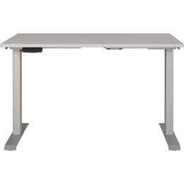 Germania Schreibtisch &raquo;Jet&laquo; moderne Farbvariationen, Breite 120/140/160/180 cm, Made in Germany grau B/H/T: 120cm x 72cm x 80cm, Gestellfarbe silber