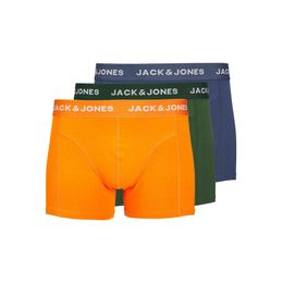 Jack & Jones Jack & Jones Boxershorts 'Kex' Herren Gr&ouml;&szlig;e S dunkelblau / dunkelgr&uuml;n / orange / wei&szlig;